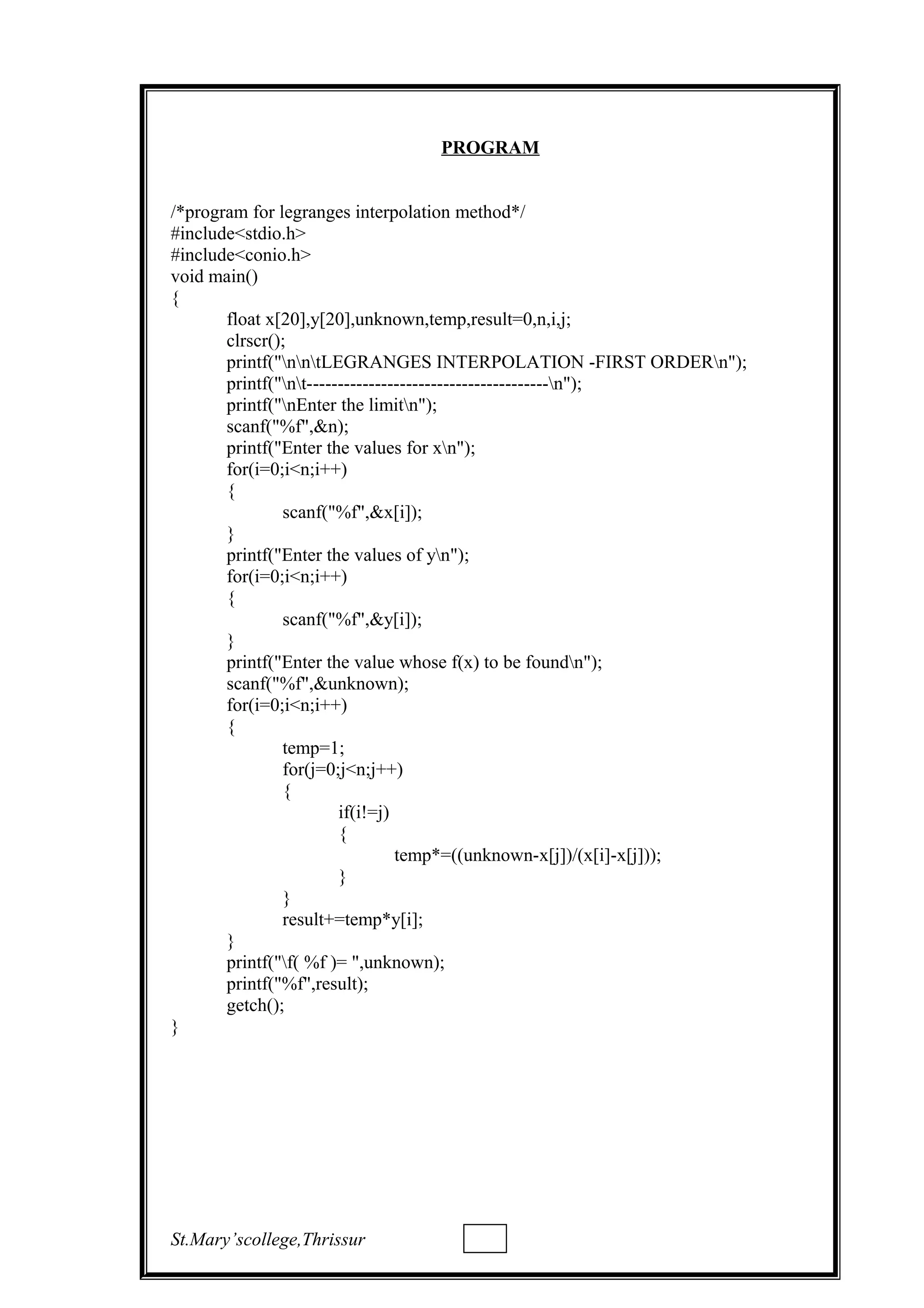 Numerical Methods in C | PDF