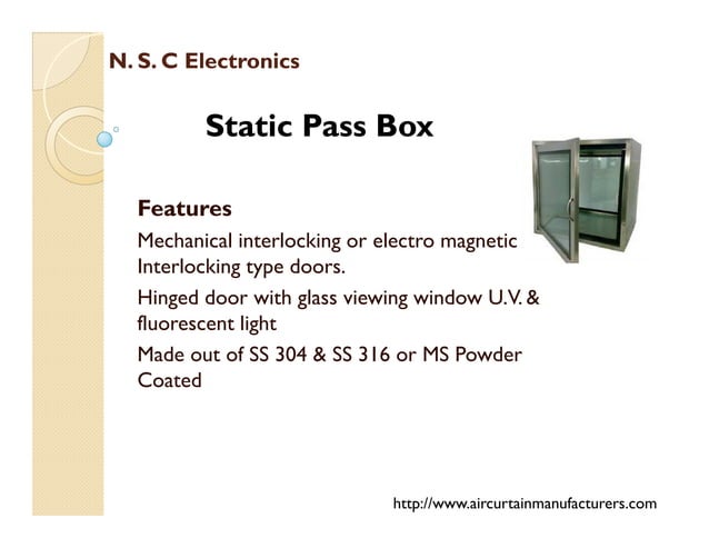 Static/Dynamic Passbox & Air Curtains | PDF