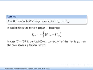 N17. Bellettini- "constraining spacetime torsion" | PDF | Geography ...