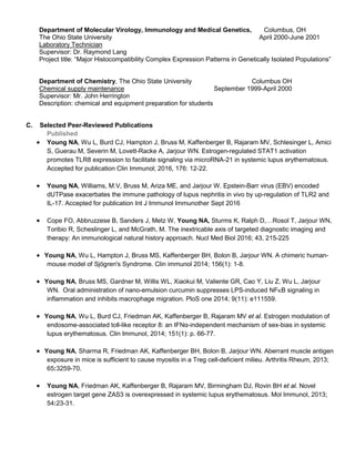 Nicholas Young, CV, research scientist, immunology and rheumatology | PDF