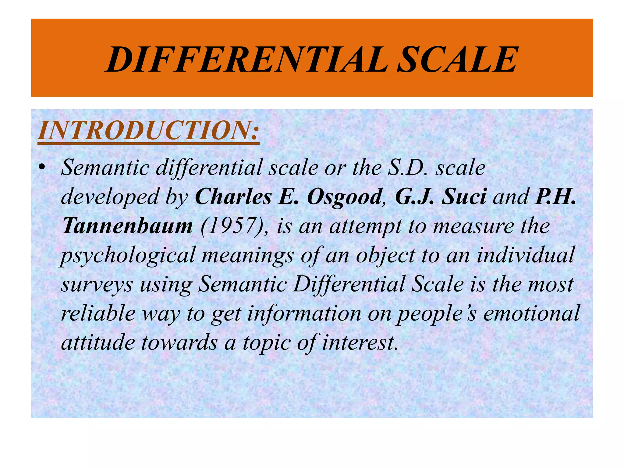OSCE AND OSPE, DIFFERENTIAL SACALE | PPTX