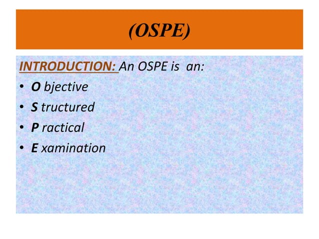 OSCE AND OSPE, DIFFERENTIAL SACALE | PPTX