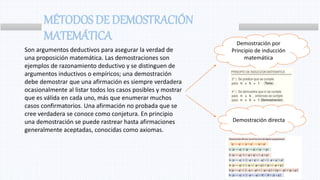 métodos de demostración matemática | PPTX