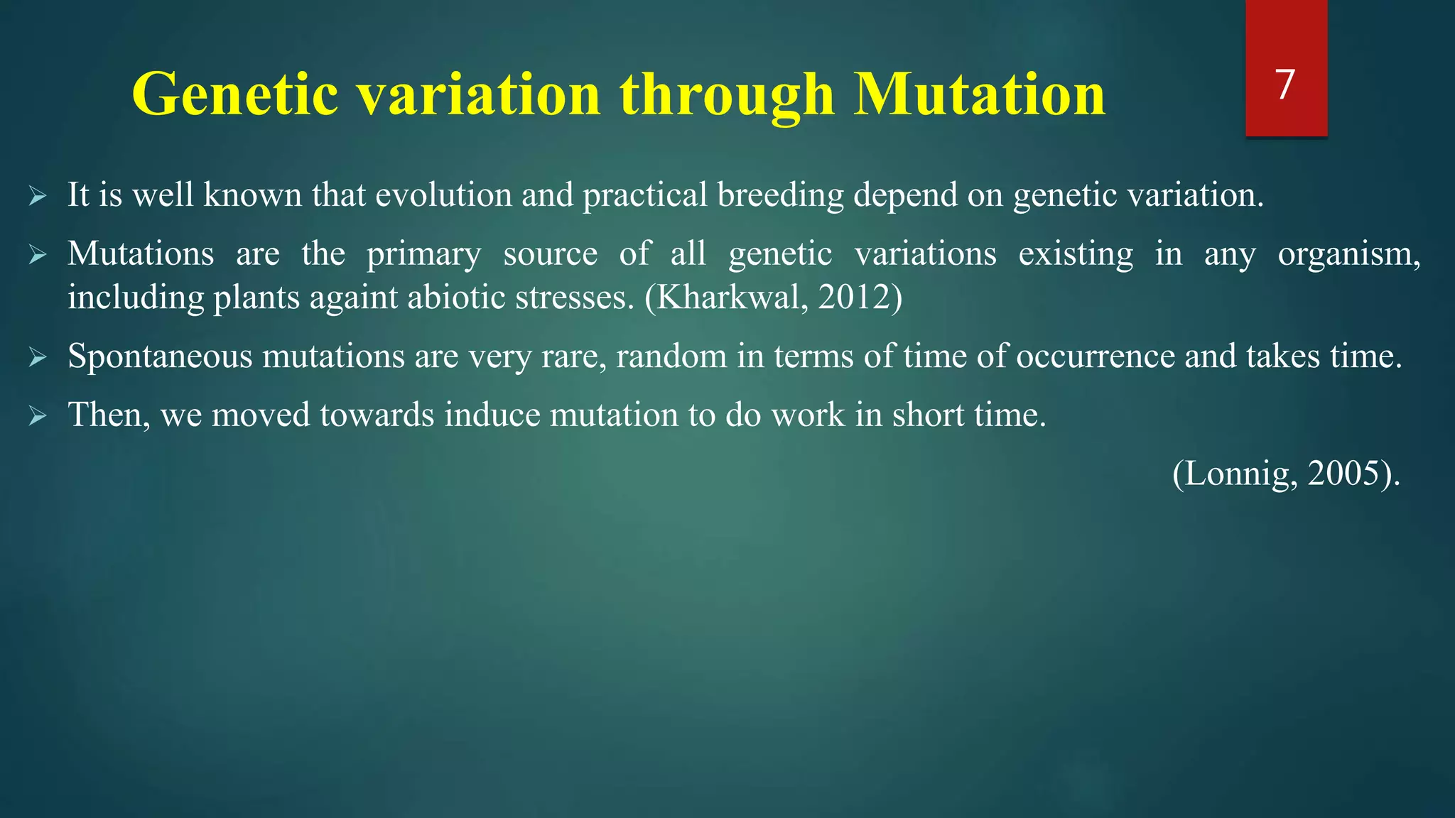 Mutation breeding for abiotic stress | PPTX | Agriculture | Industries