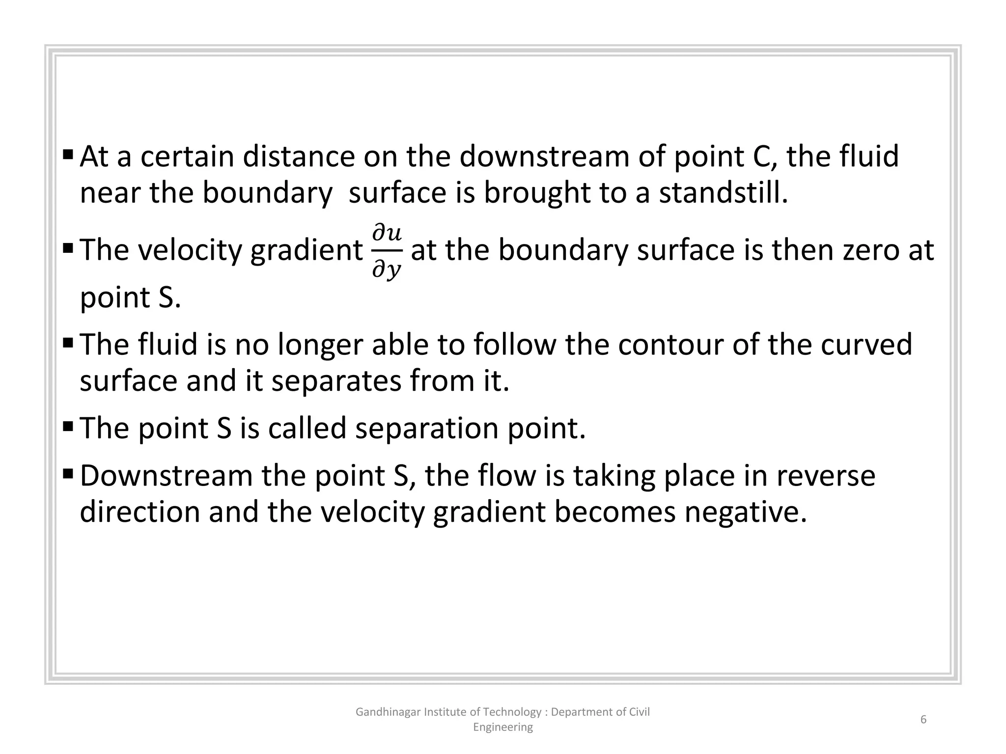 Separation of boundary layer | PPTX
