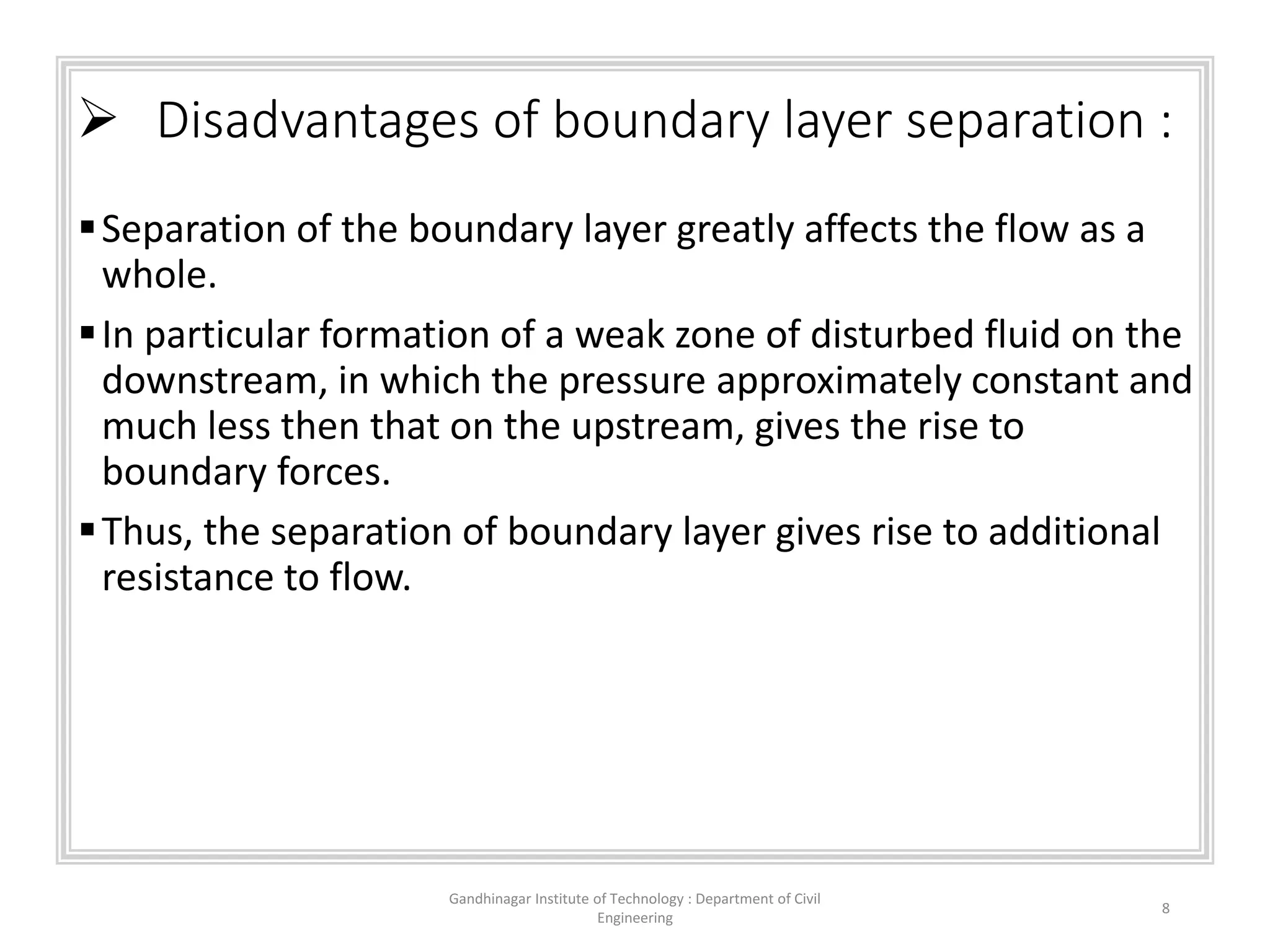 Separation of boundary layer | PPTX