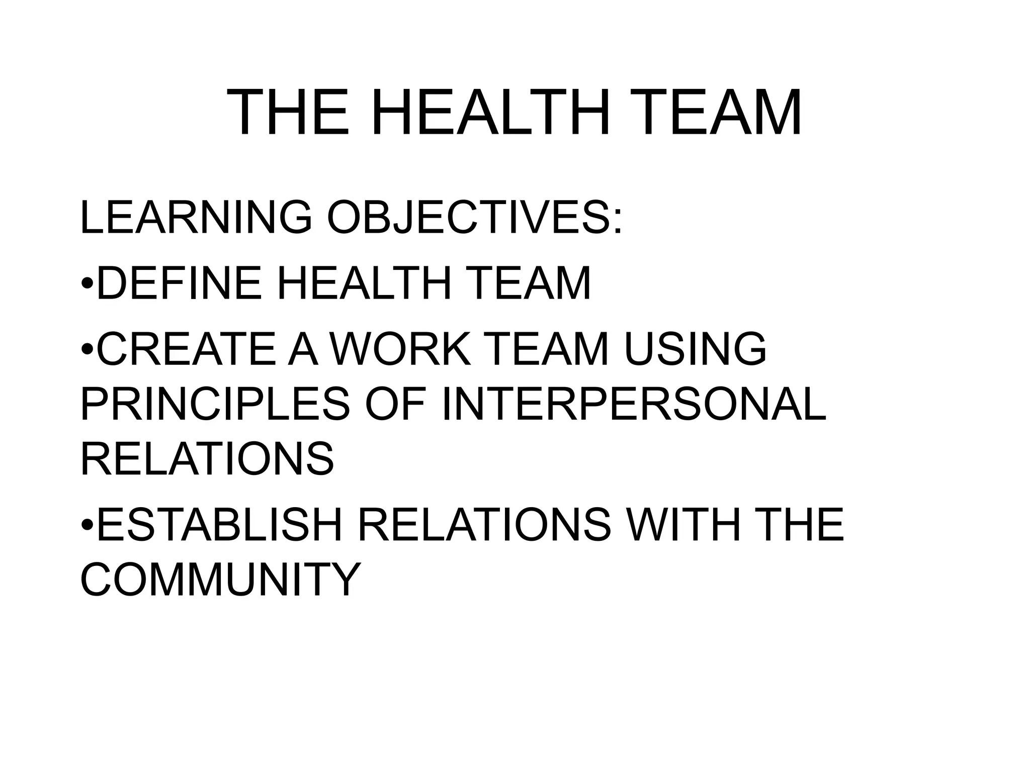 N. ADM. THE HEALTH TEAM TEAM BUILDING.ppt