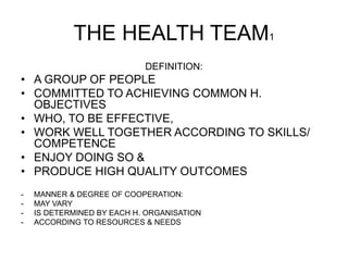 N. ADM. THE HEALTH TEAM TEAM BUILDING.ppt