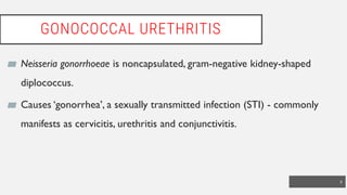 N. Gonnorhea : a causative agent of gonococcal urethritis | PPTX ...