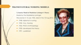 TRANSCULTURAL_NURSING and nursing role-- | PPTX | Religion & Spirituality