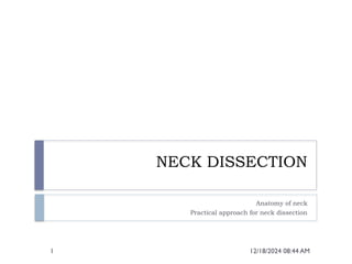 Neck dissection part 1 head and neck scca | PPTX