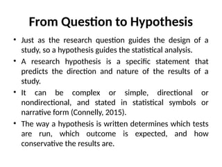 Research Question and Research Hypothesis | PPTX