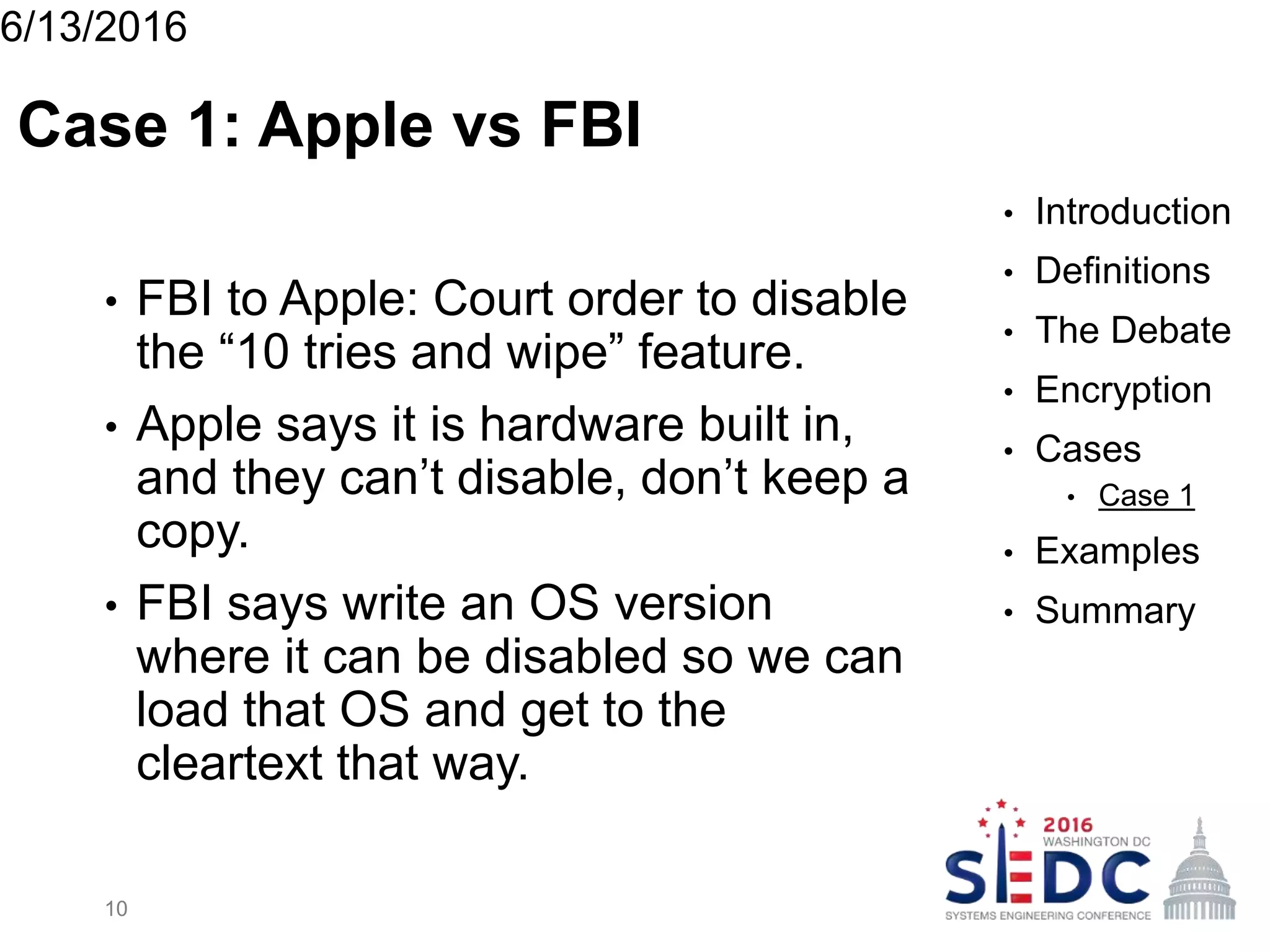 Role of encryption in security vs privacy debate | PPT | Free Download