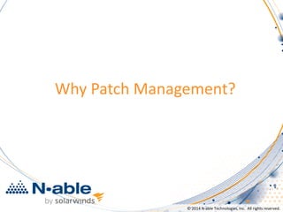 The how and why of patch management by N-able | PDF