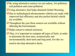 alternative fuels for automobiles | PPT