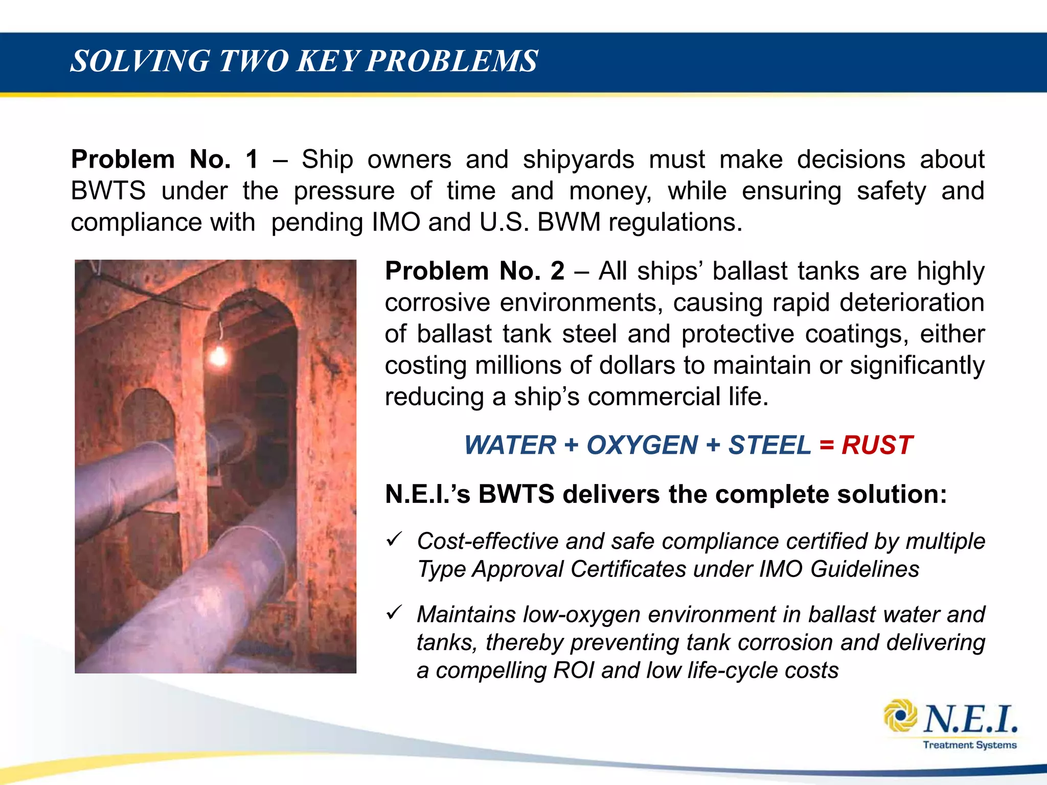 Ballast Water Treatment with VOS™ | N.E.I. Treatment Systems | PDF