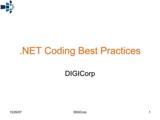N E T Coding Best Practices | PPT