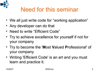 N E T Coding Best Practices | PPT