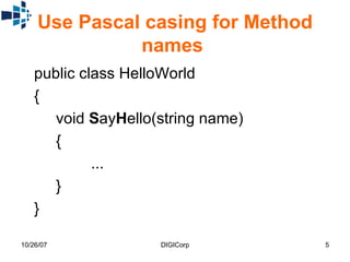 N E T Coding Best Practices | PPT