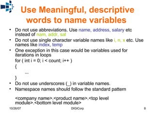 N E T Coding Best Practices | PPT