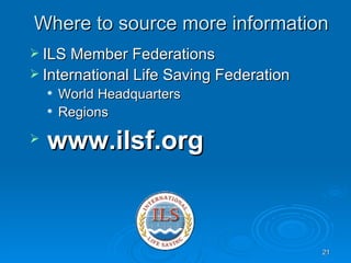 International Water Safety and Lifesaving Education by ILS | PPT