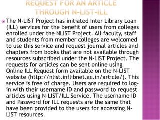 N list e-resources in the college library. a study | PPT