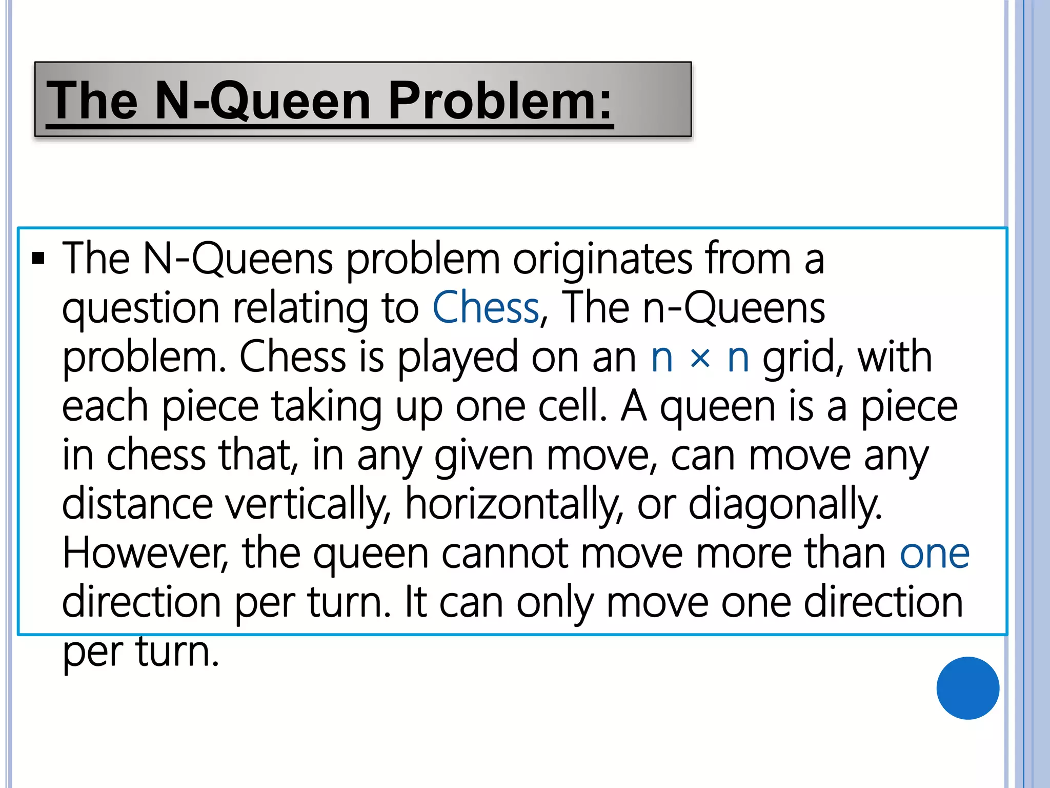 N queen problem | PPTX
