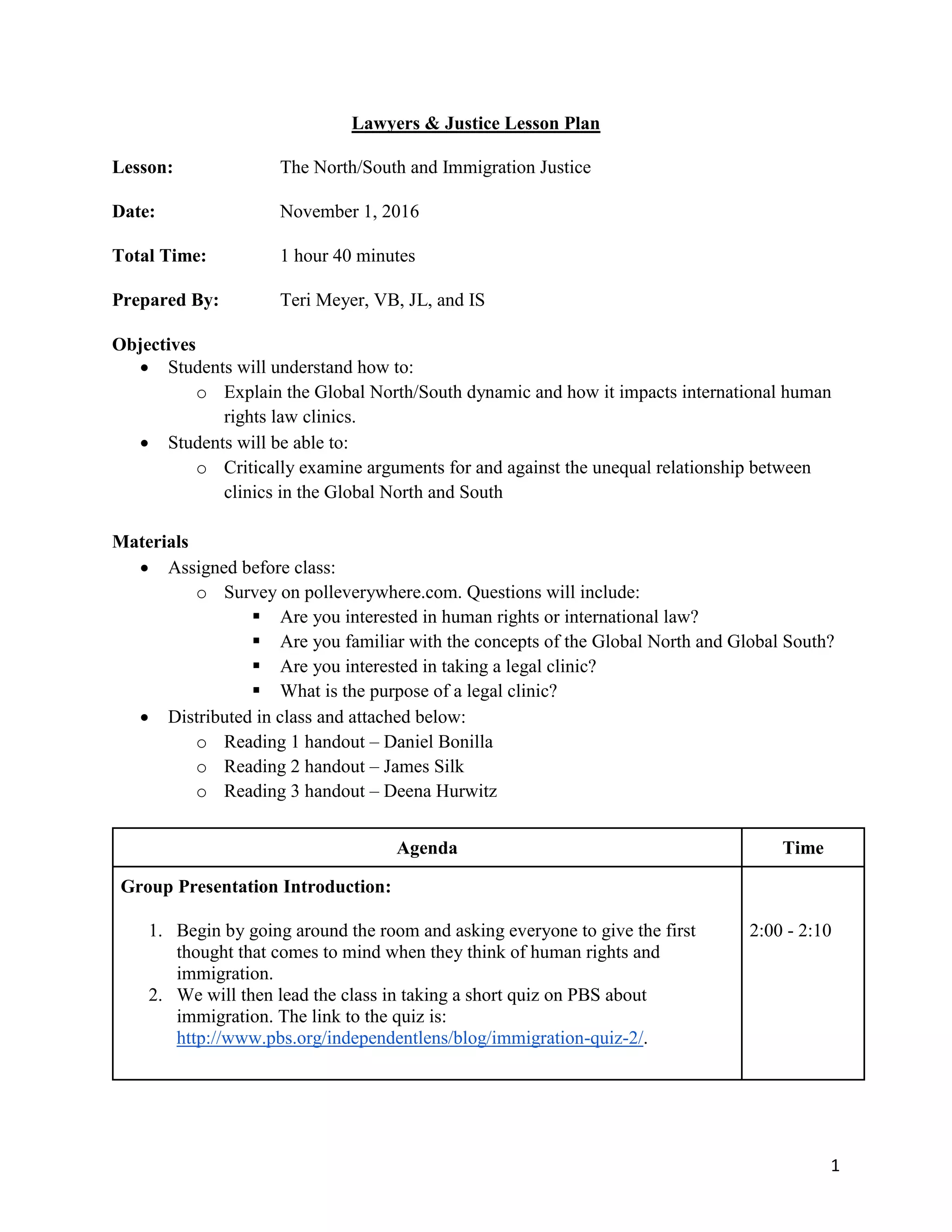 The Global North & Global South Lesson Plan | PDF