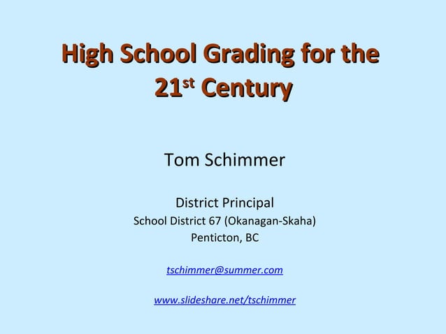 High School Assessment & Grading | PPT