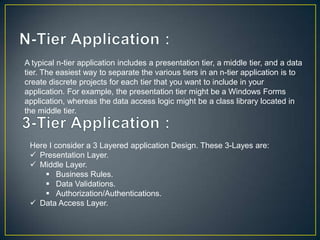 N-tier Application Developement | PPTX