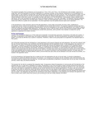 N tier architecture | DOC