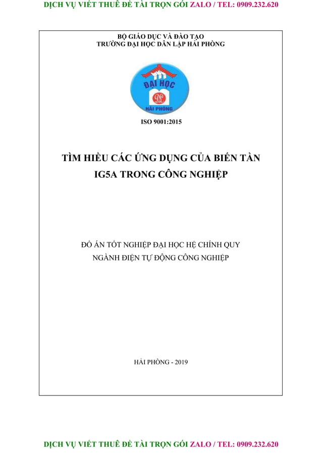 ĐỒ ÁN - Tìm hiểu các ứng dụng của biến tần IG5A trong công nghiệp.doc