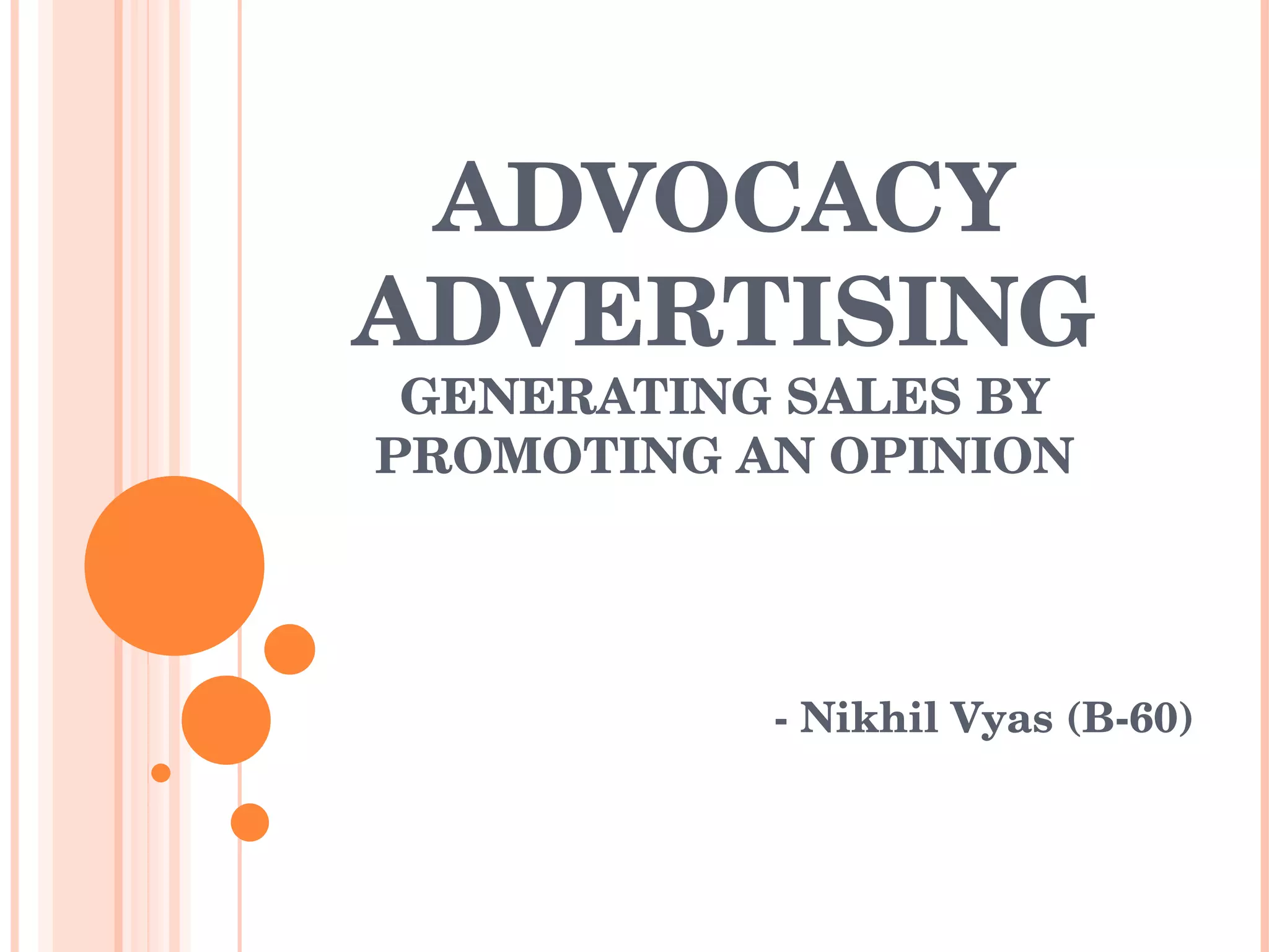 N.V. Advocacy Advertising | PPT