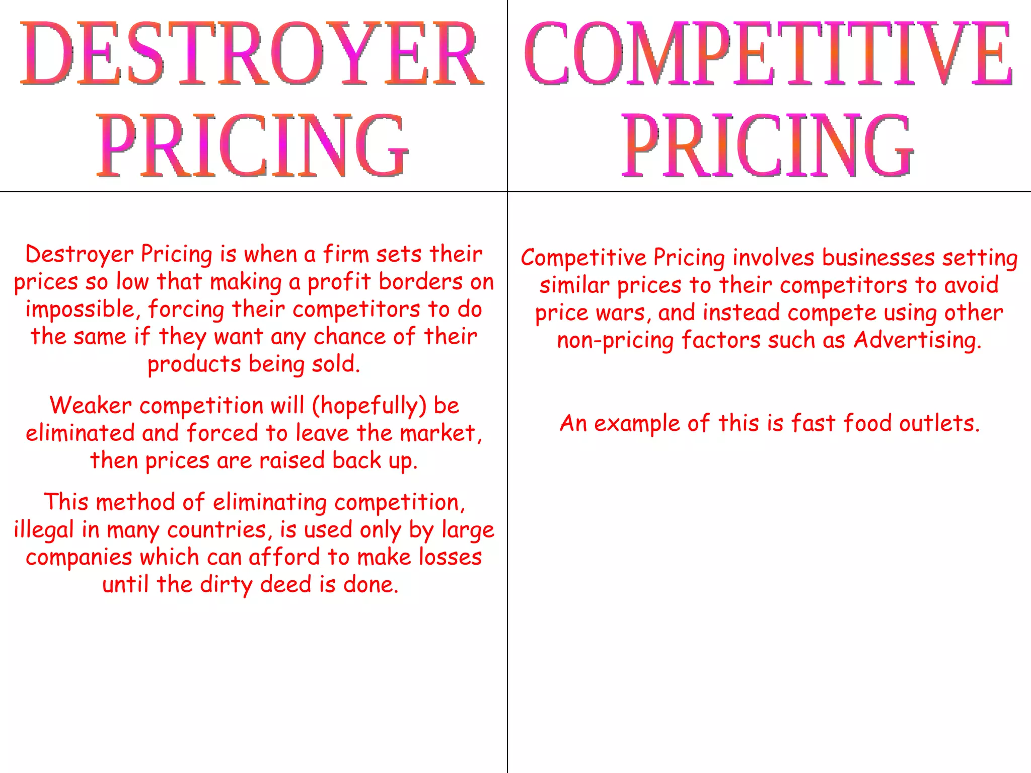 Pricing Strategies & Organisational Structures | PPT | Business ...
