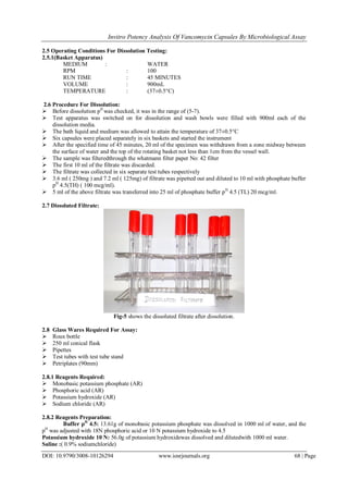 Invitro Potency Analysis of Vancomyc in Capsules by Microbiological ...