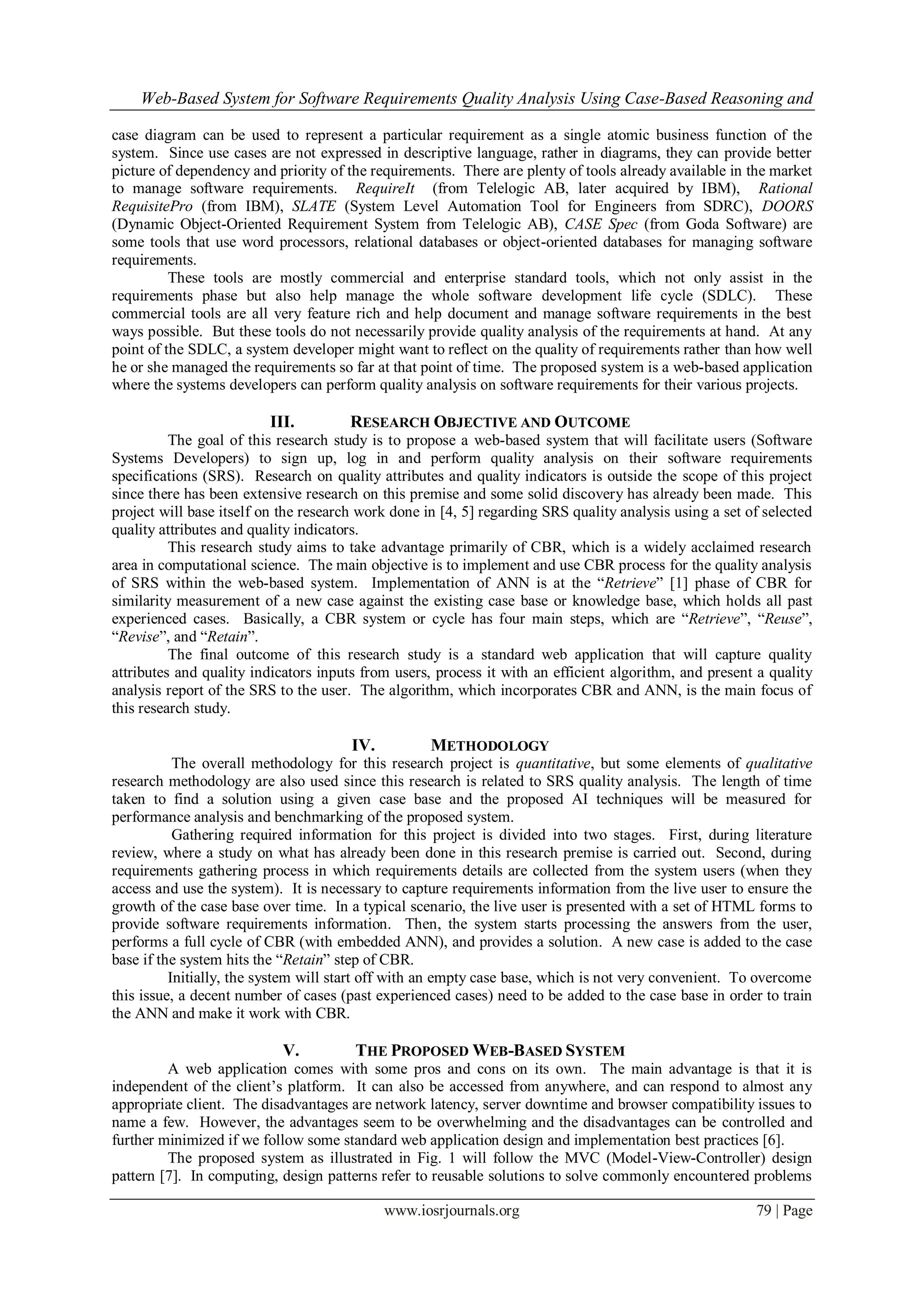 Web-Based System for Software Requirements Quality Analysis Using Case-Based Reasoning and ...