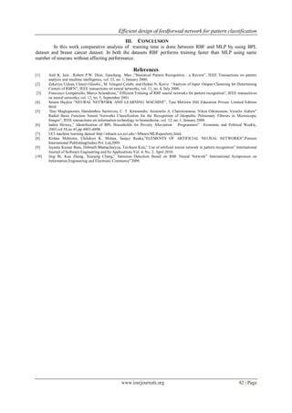 Efficient design of feedforward network for pattern classification | PDF