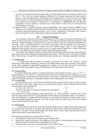 Performance Evaluation of Filters for Enhancement of Images in Different Application Areas | PDF