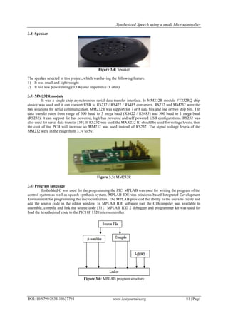 Synthesized Speech using a small Microcontroller | PDF