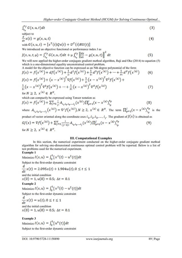 Higher-Order Conjugate Gradient Method (HCGM) For Solving Continuous Optimal Control Problems | PDF