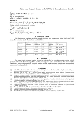 Higher-Order Conjugate Gradient Method (HCGM) For Solving Continuous Optimal Control Problems | PDF