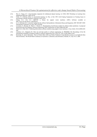 A Hierarchical Feature Set optimization for effective code change based Defect Forecasting | PDF