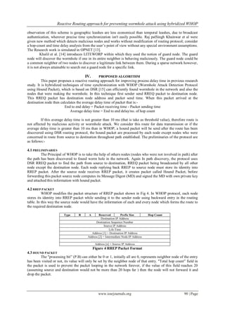 Reactive Routing approach for preventing wormhole attack using hybridized WHOP | PDF