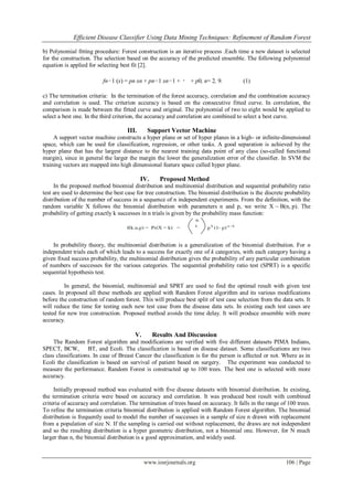 Efficient Disease Classifier Using Data Mining Techniques: Refinement of Random Forest ...