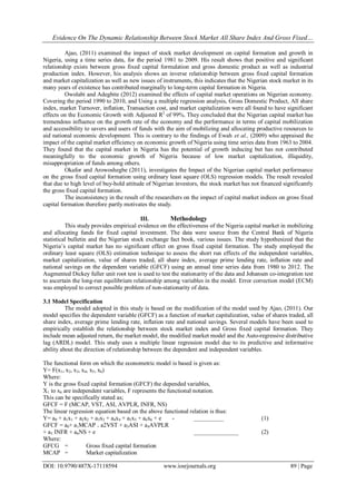 Evidence on the Dynamic Relationship between Stock Market All Share ...