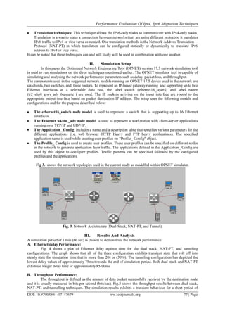 Performance Evaluation of Ipv4, Ipv6 Migration Techniques | PDF