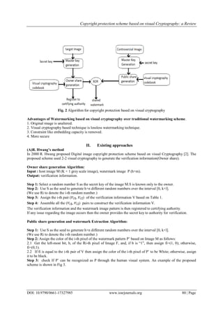Copyright protection scheme based on visual Cryptography: A Review | PDF | Internet | Computing