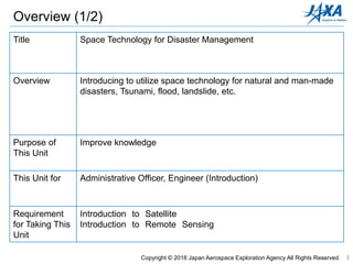 space technology for disaster management | PPTX