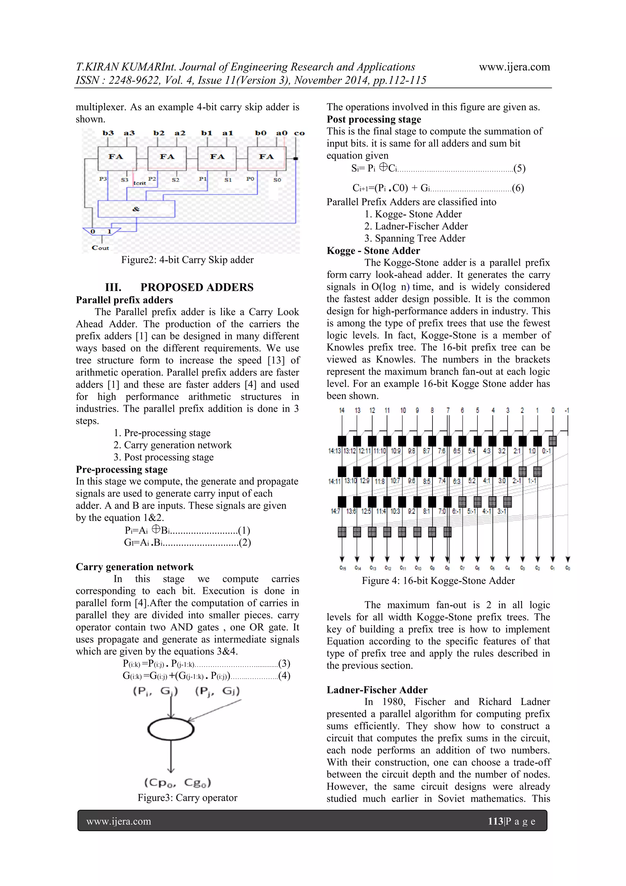 Design of High Speed 128 bit Parallel Prefix Adders | PDF
