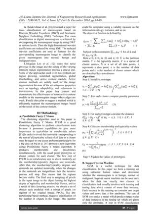 Possibilistic Fuzzy C Means Algorithm For Mass classificaion In Digital Mammogram | PDF